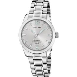 Calypso Watches Herren Quarzuhr "Basic", silber, Armbanduhren, Armbanduhr, Herrenuhr, Edelstahlarmband, analog