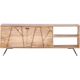 Lowboard GUTMANN FACTORY, B:140cm H:53cm T:42cm, beige, Wohnzimmer, Sideboards, Kommode, Breite 140 cm