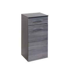 Unterschrank Welltime, B:40cm H:79cm T:35cm, grau, MDF, Spanplatte, K&uuml;che, Schr&auml;nke, "Florida", Breite 40 cm, mit Softclose und T&uuml;rd&auml;mpfern und