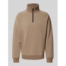 BOSS Green Sweatshirt mit Troyer-Kragen Modell 'Saggel'