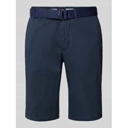 Christian Berg Slim Fit Chino-Shorts mit Gürtel