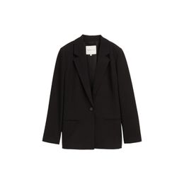 Tom Tailor Denim Damen Regular Fit Blazer, schwarz, Uni, Gr. XL