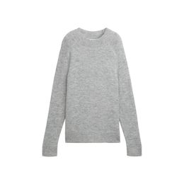 Tom Tailor Denim Damen Strickpullover in Melange Optik, grau, Meliert, Gr. XL