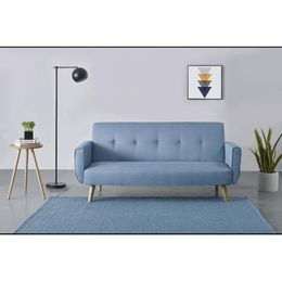 Sofa skandinavisch Cabrio 3 Plätze blau malmo