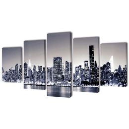 Bilder Dekoration Set monochrome New York 200 x 100 cm vidaXL