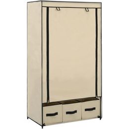 vidaXL - Kleiderschrank Creme 87 x 49 x 159 cm Stoff