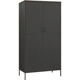 Kleiderschrank Anthrazit 90x50x180 cm Stahl vidaXL