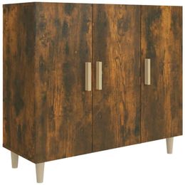 Sideboard Räuchereiche 90x34x80 cm Holzwerkstoff vidaXL