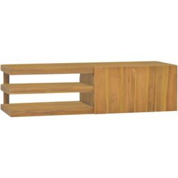 vidaXL - Wand-Badschrank 110x40x30 cm Massivholz Teak