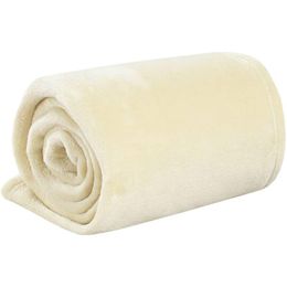 vidaXL - Decke Creme 130x170 cm Polyester