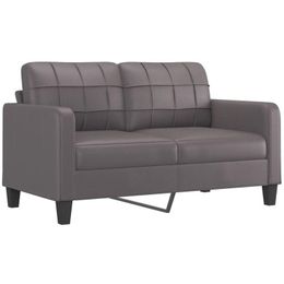 2-Sitzer-Sofa Grau 140 cm Kunstleder vidaXL