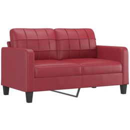 2-Sitzer-Sofa Weinrot 140 cm Kunstleder vidaXL