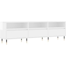 TV-Schrank Hochglanz-Weiß 150x30x44,5 cm Holzwerkstoff vidaXL