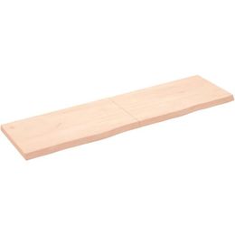 vidaXL - Waschtischplatte 180x50x(2-6) cm Massivholz Unbehandelt