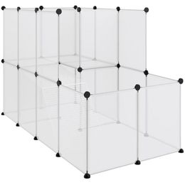 Kleintierkäfig Transparent 142x74x93 cm PP und Stahl vidaXL