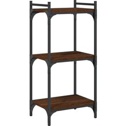 Bücherregal 3 Böden Braun Eichen-Optik 40x30x86cm Holzwerkstoff vidaXL