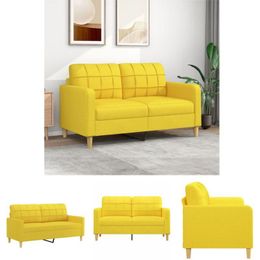 2-Sitzer-Sofa Hellgelb 140 cm Stoff - Sofas - Gelb - The Living Store