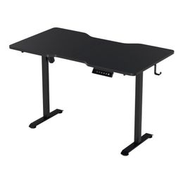 Swanew - Höhenverstellbarer Schreibtisch mit Desktop 120x60cm Ergonomischer Tischplatte mit Memory-Steuerung Schwarz