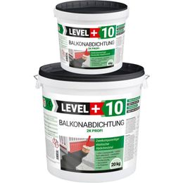 Level+ - level+ Balkonabdichtung Dichtschlämme 2K Terrasse L+10 - 24KG