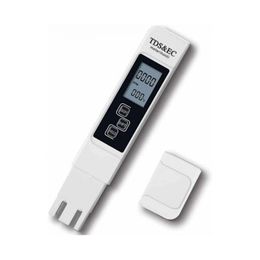 3-in-1-TDS-Tester, pH-Tester, Schwimmbad-Wasserqualitätstest, Leitfähigkeitsmessgerät mit hochpräzisem LCD-Display und automatischer