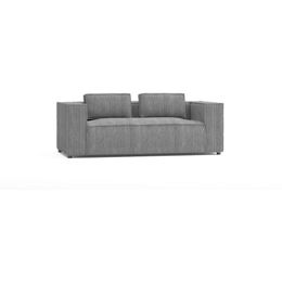 Modernes Sofa 2-Sitzer Porto aus Hellgrau Cord