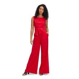 Overall Vera Mont "Vera Mont Jumpsuit mit weitem Bein" Gr. 36, Normalgrößen, rot (red rose) Damen Overalls Bunddetail