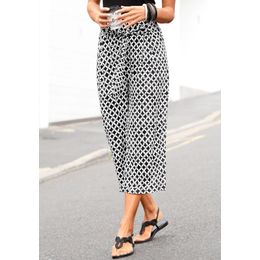 Lascana Damen Culotte, Schwarz, Gr. 40, Culotte, Material: Viskose