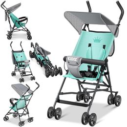 Kidiz® Kinderwagen CITY Buggy Kinderbuggy klappbar Sportwagen Faltbar 360° 4-Zoll-Räder Inkl. Sonnen- und Regenverdeck zusammenklappbar 5-Punkt-Sicherheitsgurt ab 6 Monate