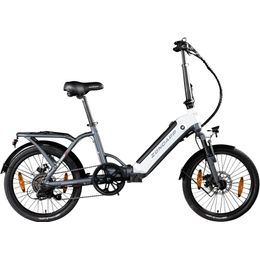 Zündapp E-Bike ZÜNDAPP "ZT20R" E-Bikes Gr. 35cm, 20 Zoll (50,80cm), grau Pedelec, Elektrofahrrad für Damen u. Herren