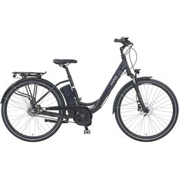 E-Bike Prophete "City" E-Bikes Gr. 46 cm, 28 Zoll (71,12 cm), schwarz Pedelec, Elektrofahrrad für Damen u. Herren