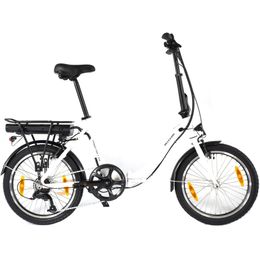 E-Bike Allegro "Compact SUV 7 374" E-Bikes Gr. 42cm, 20 Zoll (50,80cm), weiß Pedelec, Elektrofahrrad für Damen u. Herren