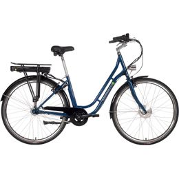 E-Bike SAXONETTE "Fashion Plus 2.0" E-Bikes Gr. 45cm, 28 Zoll (71,12cm), blau (nachtblau glänzend) Pedelec, Elektrofahrrad für Damen u. Herren