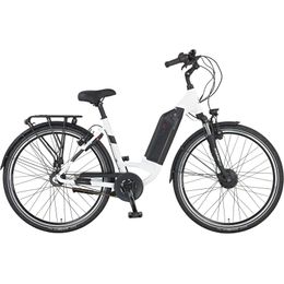 E-Bike Prophete "Geniesser 22.EMC.20" E-Bikes Gr. 48cm, 28 Zoll (71,12cm), weiß (weiß matt) Pedelec, Elektrofahrrad für Damen u. Herren