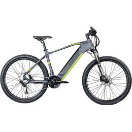 Zündapp E-Bike ZÜNDAPP "Z808" E-Bikes Gr. 48cm, 27,5 Zoll (69,85cm), schwarz (grün, schwarz) Pedelec, Elektrofahrrad für Damen u. Herren, MTB