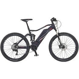 E-Bike Prophete "Graveler e9000" E-Bikes Gr. 48 cm, 27,5 Zoll (69,85 cm), schwarz Pedelec, Elektrofahrrad für Damen u. Herren, MTB