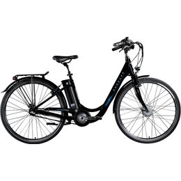 Zündapp E-Bike ZÜNDAPP "Green 2.7" E-Bikes Gr. 48cm, 28 Zoll (71,12cm), schwarz (schwarz, blau) Pedelec, Elektrofahrrad für Damen u. Herren