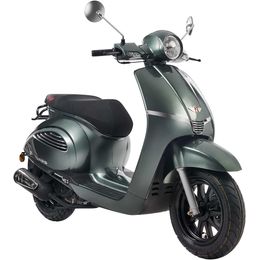 Zündapp Motorroller ZÜNDAPP "Bella-R 50 (45km/h) E5", blau (petrol, schwarz), Motorroller & Mofas, ohne Topcase, B:68cm H:115cm L:193,5cm