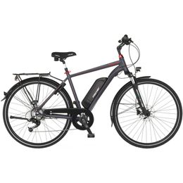 FISCHER BIKE E-Bike FISCHER FAHRRAD "VIATOR 1.0 Diamant 50" Gr. 50, grau (anthrazit), E-Bikes, 50cm, 28 Zoll (71,12cm), Pedelec, Elektrofahrrad für Damen u. Herren