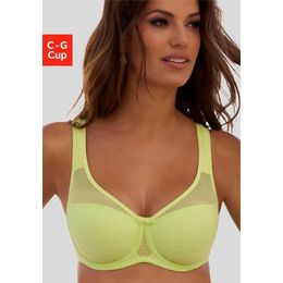 Minimizer-BH Nuance, Damen, Gr. 100, Cup C, gr&uuml;n (lime), Spitze, Obermaterial: 83% Polyamid, 17% Elasthan, BHs Minimizer-BH, mit B&uuml;gel und breiten Tr&auml;gern, aus festem Jacquardmaterial