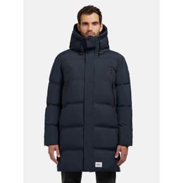 Steppmantel Khujo "Morse2-YM", Herren, Gr. XXL (56), blau (dunkelblau), Obermaterial: 100% Polyester, Innenfutter: 100% Polyester, Wattierung: 100% Polyester, gerade ca. Mitte Oberschenkel, hoch geschlossener Ausschnitt, Ärmel ohne Ärmelschlitz normaler Saum, Mäntel, Urbaner Herren Mantel mit Kapuze und Rucksackgurten