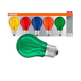 5 Osram LED-Lampen STAR DÉCOR CLASSIC A E27 2,5 W farbig