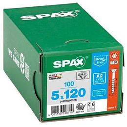 Spax® Universalschrauben T20 Senkkopf Edelstahl A2 5 mm x 120 mm, 100 St.