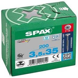 Spax® Universalschrauben T15 Senkkopf Edelstahl A2 3,5 mm x 35 mm, 200 St.