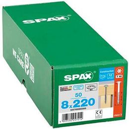 Spax® Holzbauschrauben T40 Tellerkopf Edelstahl A2 8 mm x 220 mm, 50 St.