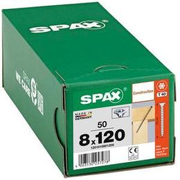 Spax® Holzbauschrauben T40 Senkkopf WIROX 8 mm x 120 mm, 50 St.