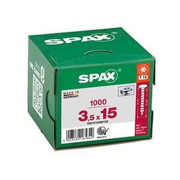 Spax® Universalschrauben T15 Halbrundkopf WIROX 15mm x 3,5 mm, 1000 St.