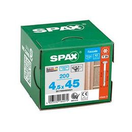 Spax® Fassadenschrauben T20 Linsensenkkopf A2 4,5 mm x 45 mm, 200 St.