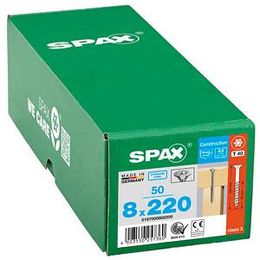 Spax® Universalschrauben T40 Senkkopf Edelstahl A2 8 mm x 220 mm, 50 St.