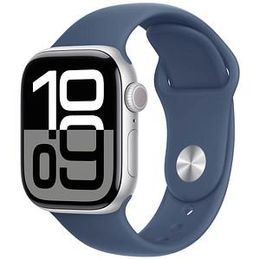 Apple Watch Series 10 42 mm Aluminium (GPS) Sportarmband S/M denim, silber