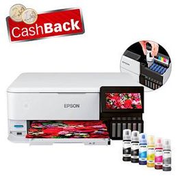 AKTION: Epson EcoTank ET-8500 3 in 1 Tintenstrahl-Multifunktionsdrucker weiß mit CashBack